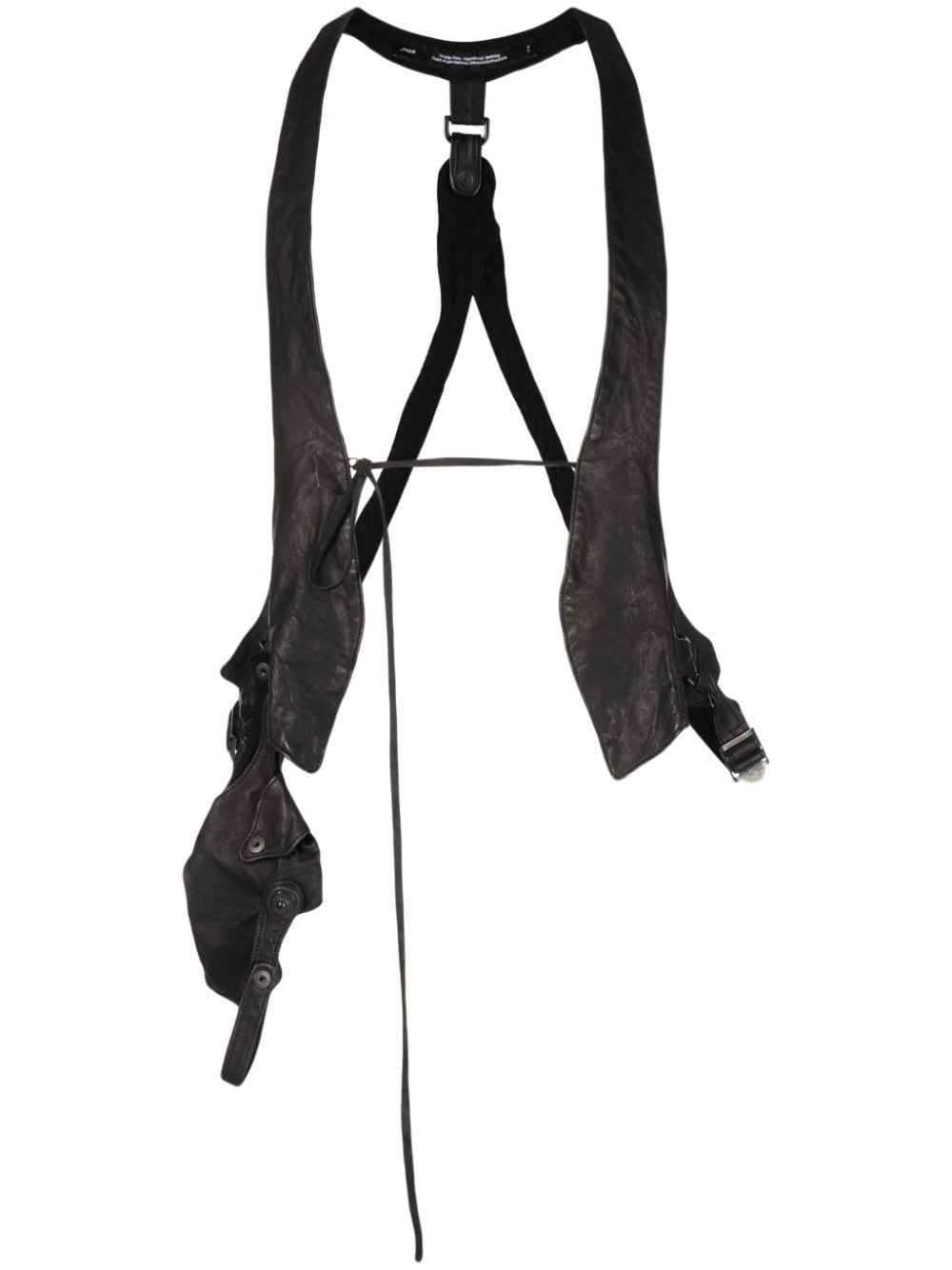 Julius Leather Holster Vest In Black - 30% Off | Editorialist