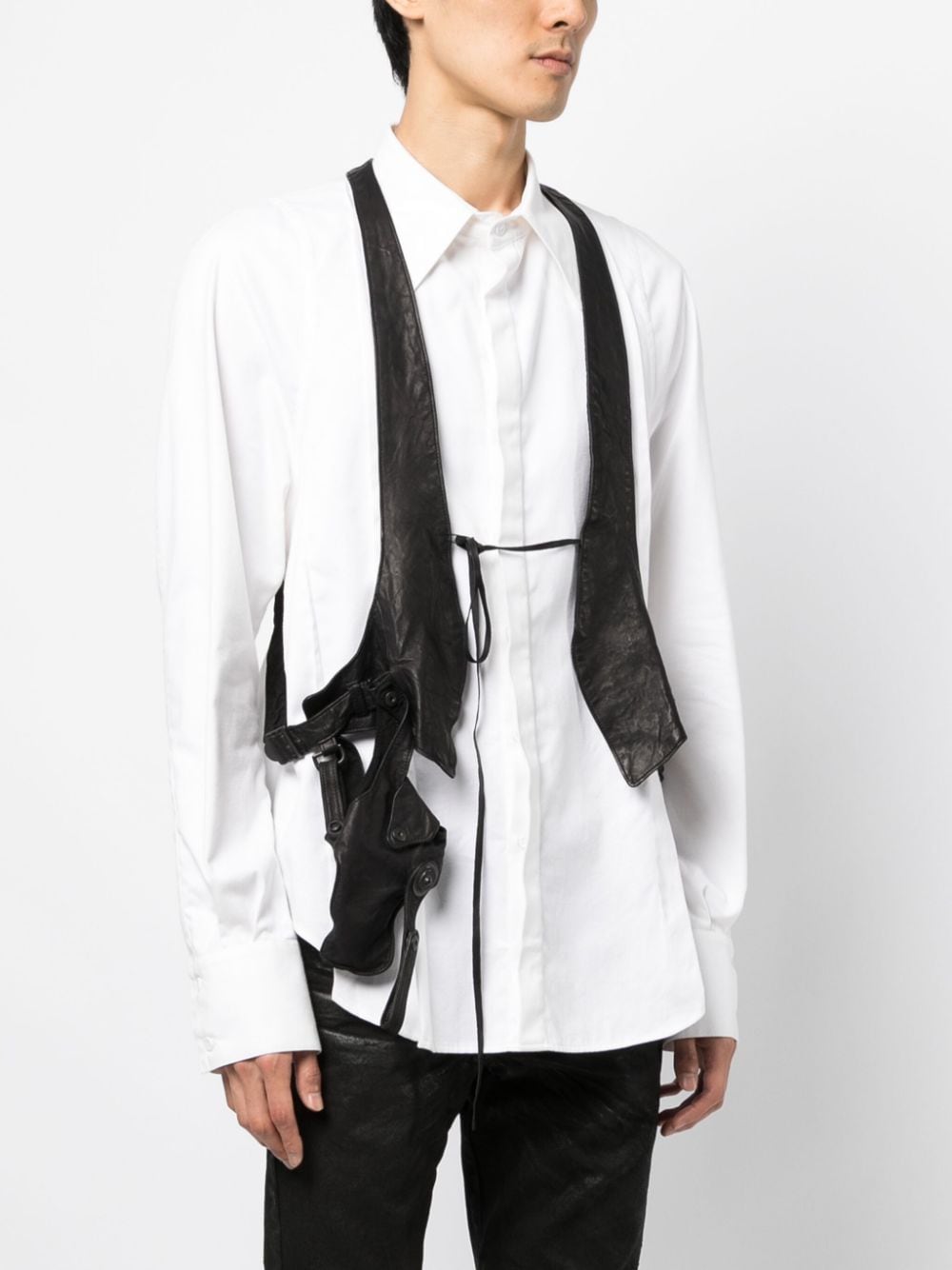 Julius Leather Holster Vest In Black - 30% Off | Editorialist