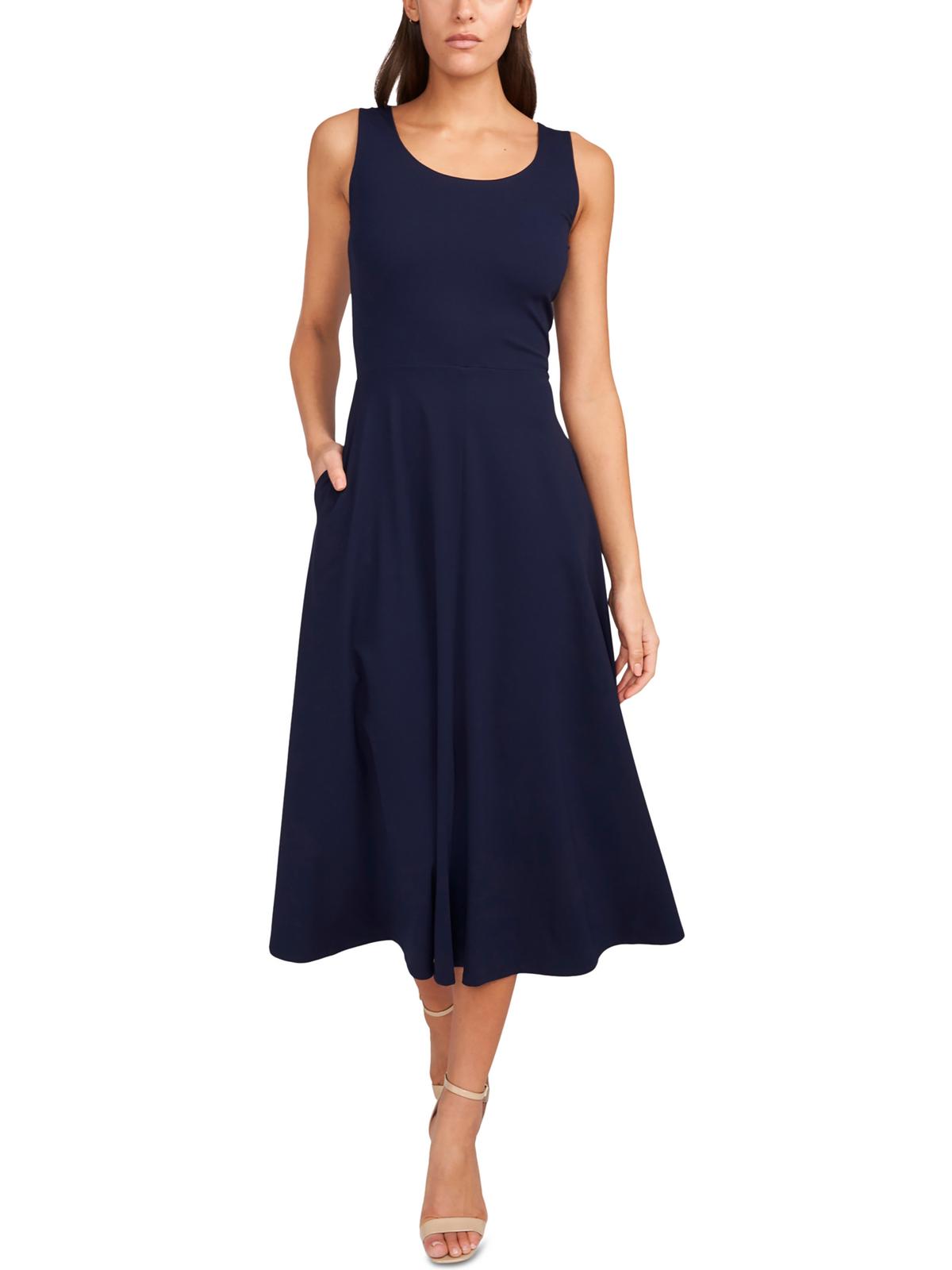 Msk Sleeveless Midi Fit & Flare Dress In Blue - 68% Off | Editorialist