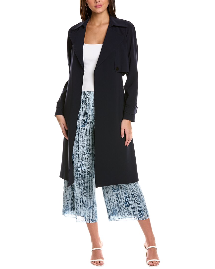 Theory Perfect Raglan Trench Coat In Blue 60% Off Editorialist