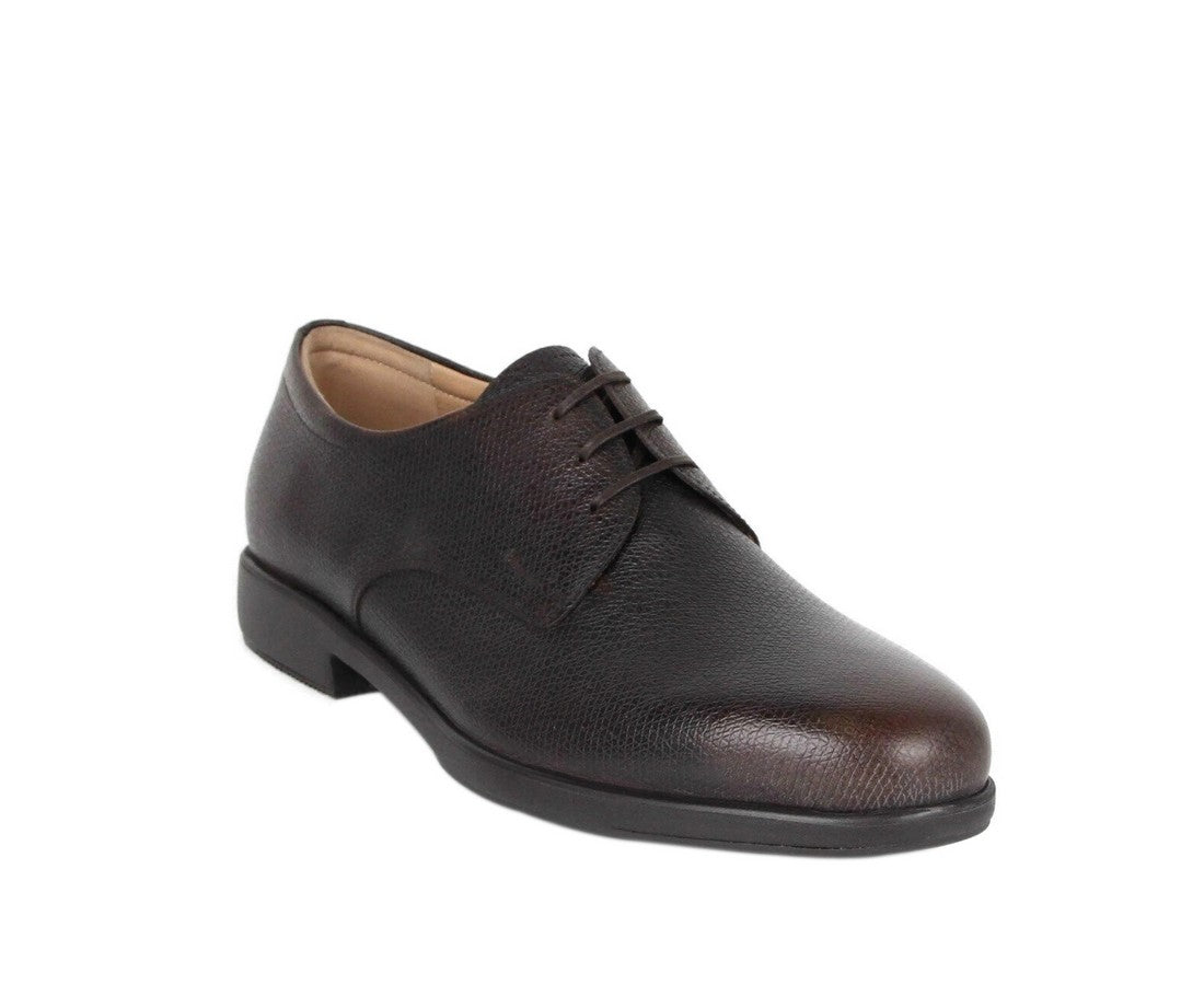 Ferragamo Pebble Leather Oxford Shoes In Brown - 16% Off  display picture 3