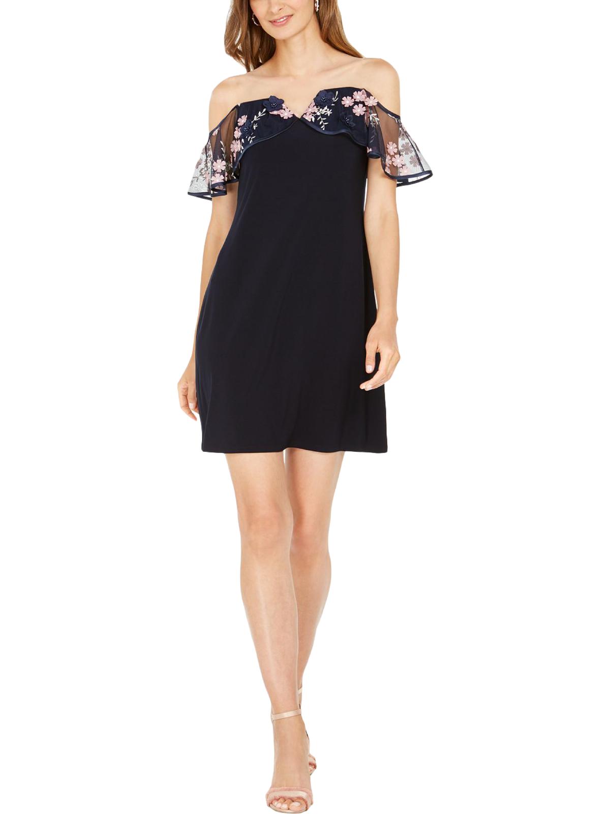 Msk Embellished Offtheshoulder Mini Dress In Blue - 65% Off | Editorialist