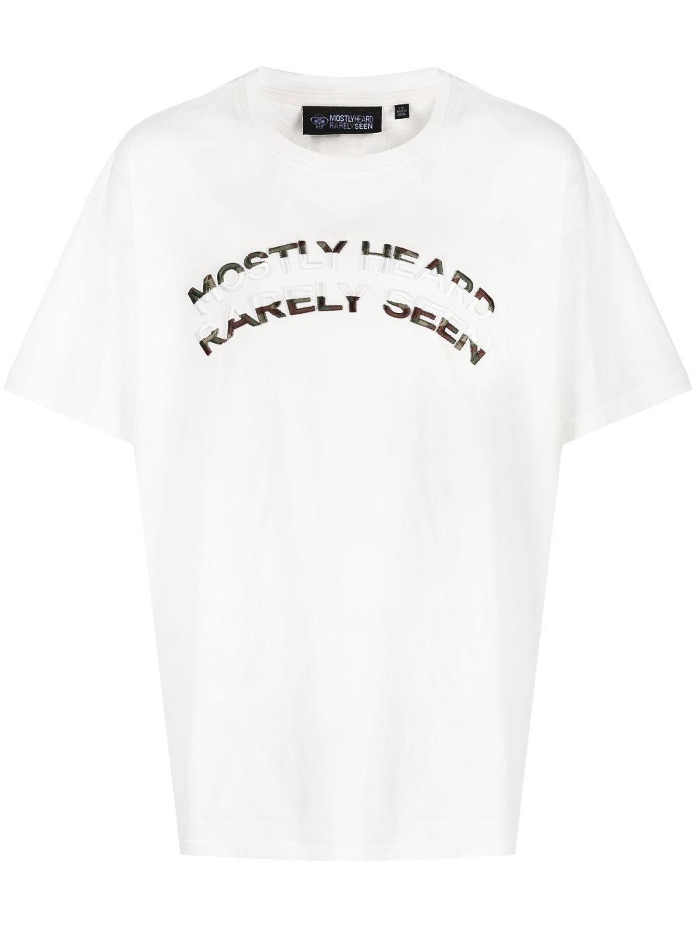 MOSTLY HEARD RARELY SEEN logo-embossed crew-neck t-shirt
