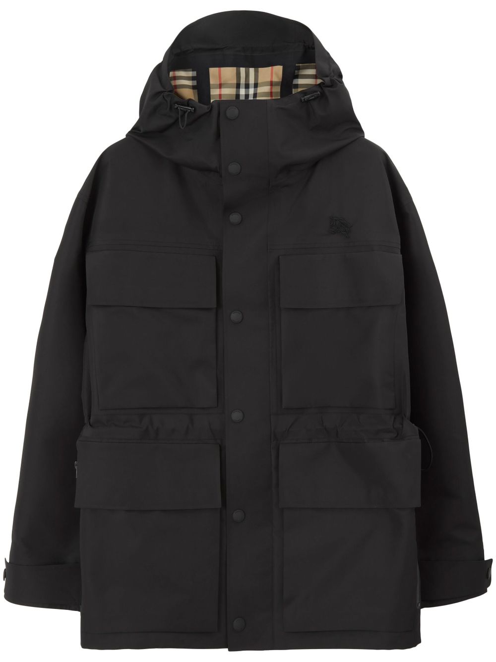 Burberry Patch-Pocket Parka Coat In Black 5% Off Editorialist