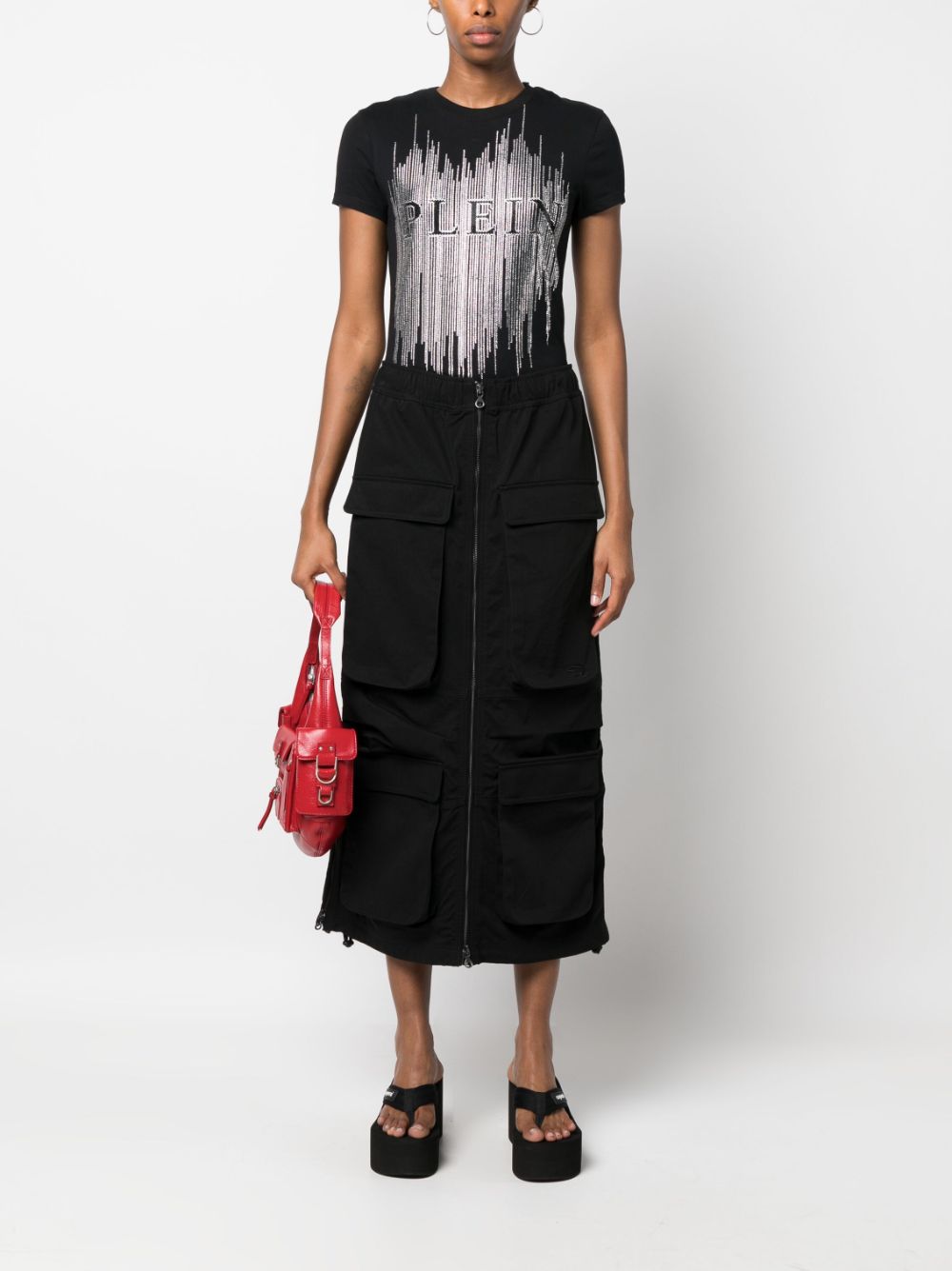 PHILIPP PLEIN Philipp Plein Crystal-Embellished Logo T-Shirt