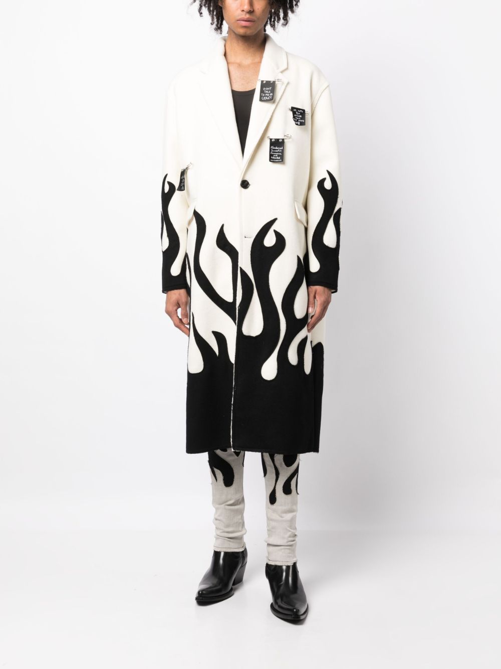 HACULLA. Haculla Up In Flames Single-Breasted Wool Coat