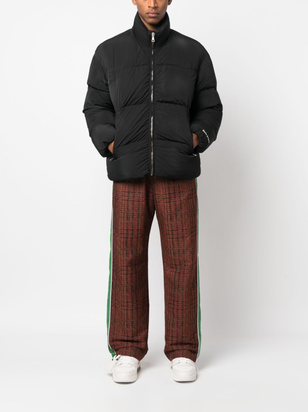 PALM ANGELS logo-embroidered padded jacket