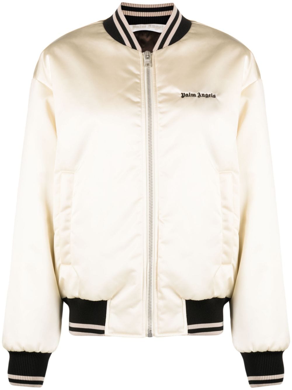 PALM ANGELS Palm Angels Logo-Print Bomber Jacket