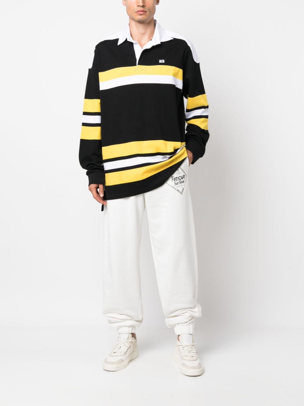 WALES BONNER riff organic cotton polo shirt