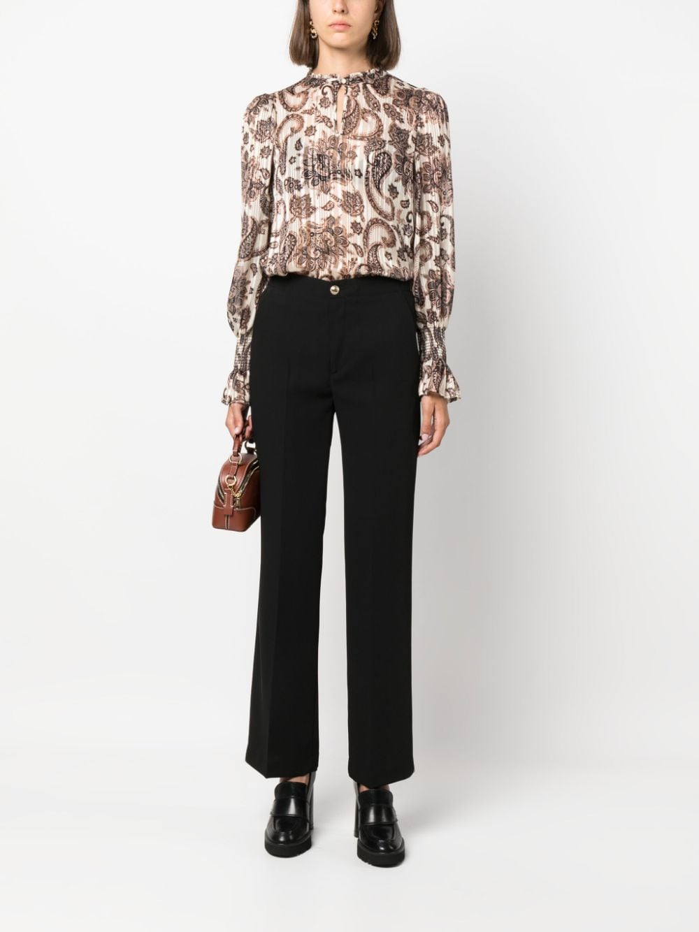 LIU JO LIU JO Paisley-Print Pleated Blouse