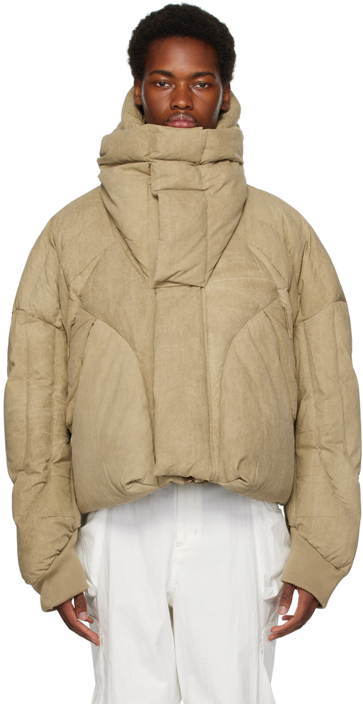 Entire Studios Beige Xm Down Jacket In Hummus - 70% Off | Editorialist