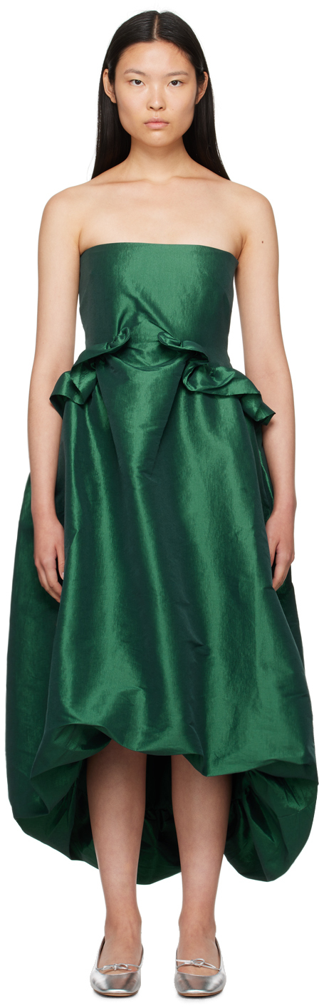 Buy KIKA VARGAS Exclusive Midi Dress - Forest Green At 55% Off |  Editorialist