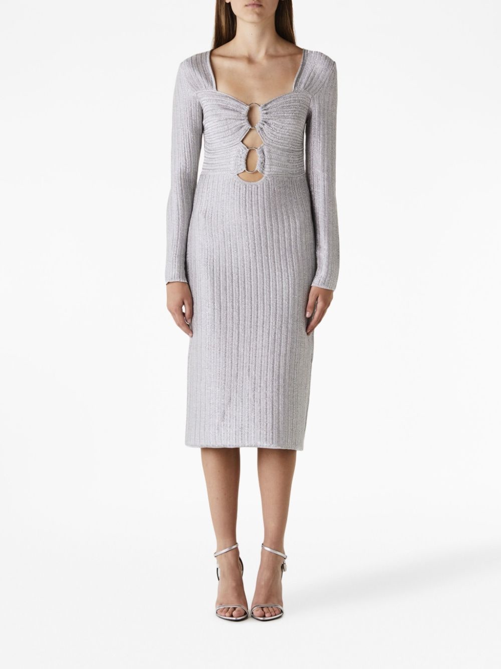 TOM FORD TOM FORD Cut-Out Ribbed-Knit Midi Dress