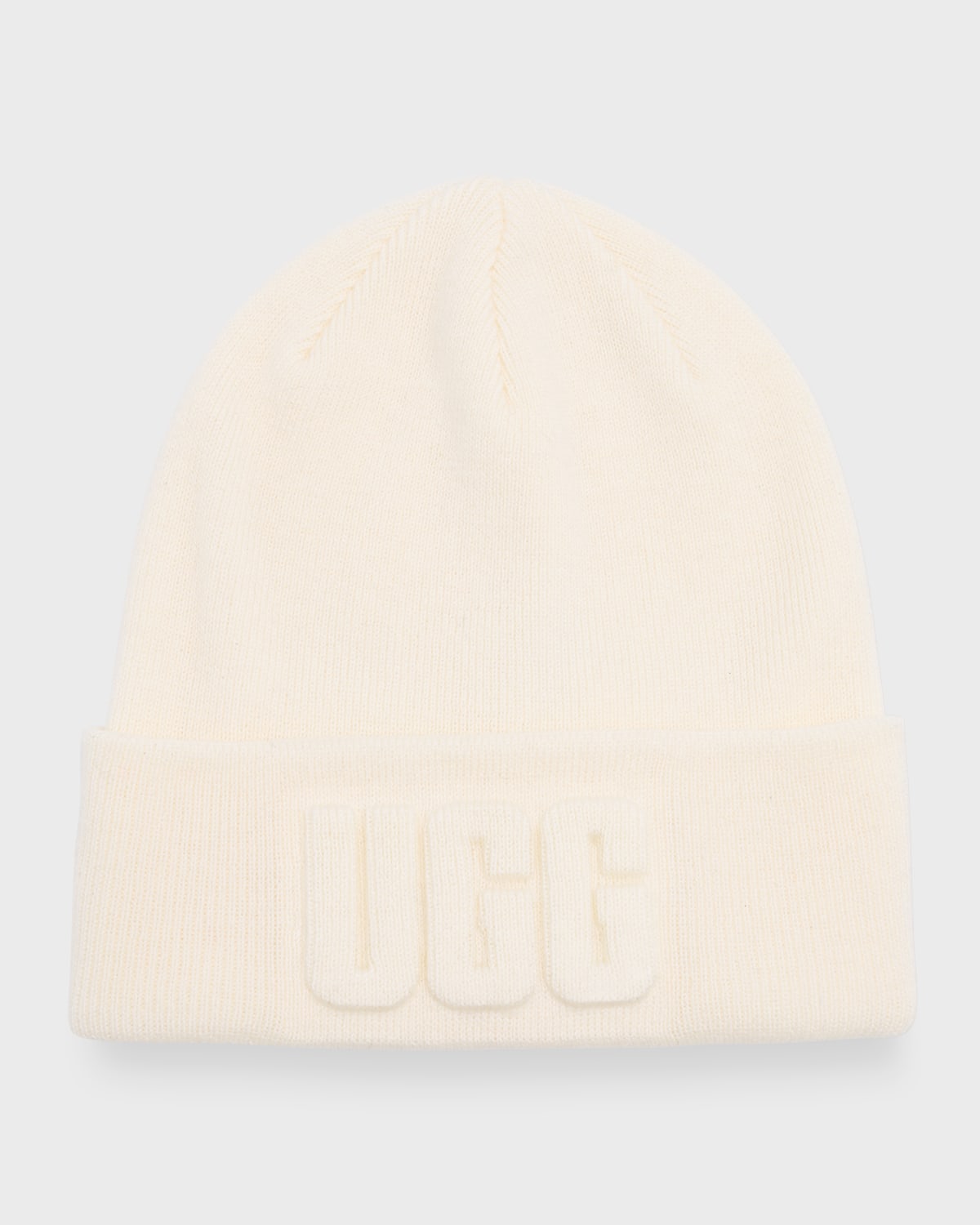 Ugg 3d Graphic Logo Wool-Blend Beanie In Nimbus - 50% Off 