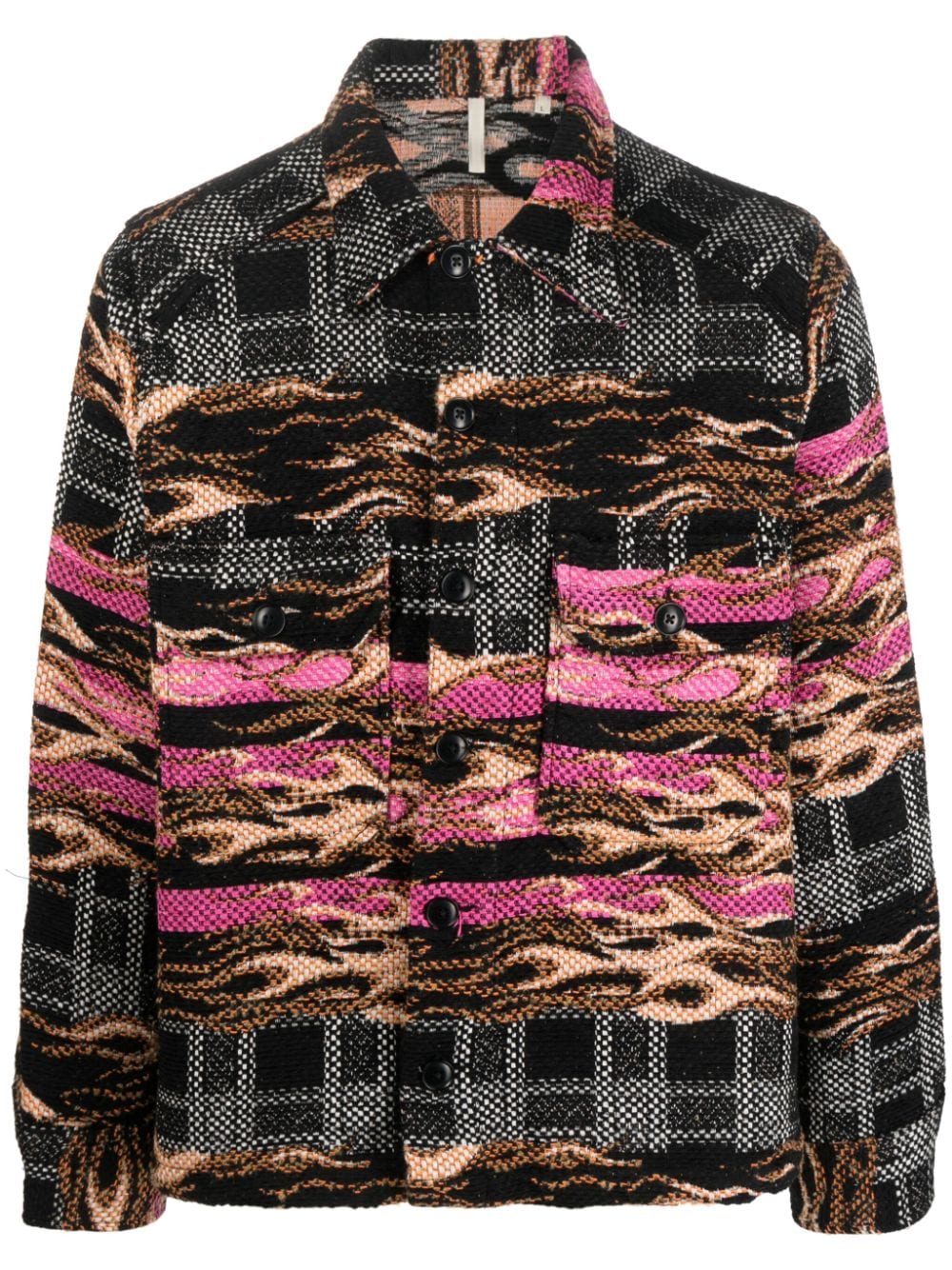 Sunflower Flame Cpo Shirt Jacket In Black - 67% Off | Editorialist