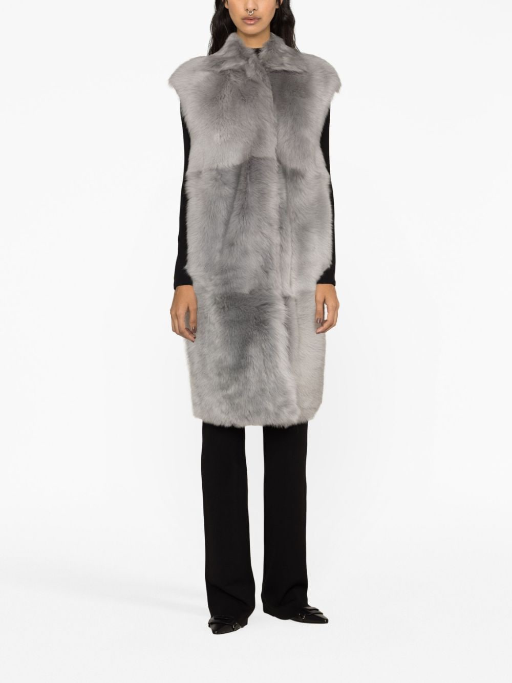 FABIANA FILIPPI Fabiana Filippi Sleeveless Faux-Fur Coat