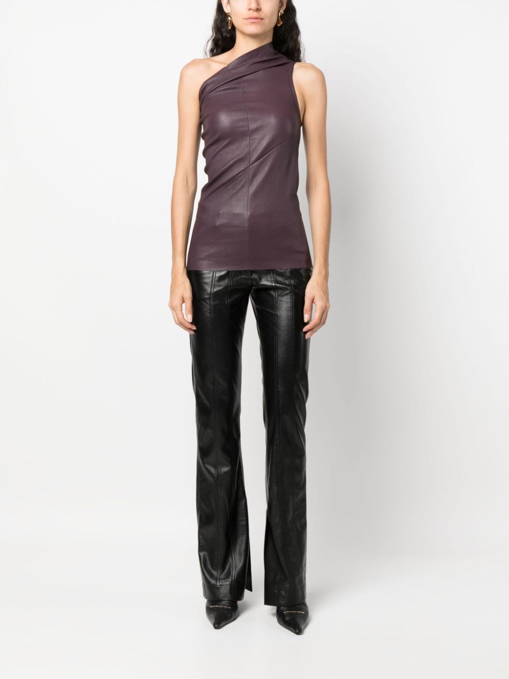 RICK OWENS Rick Owens Athena Leather Tank Top