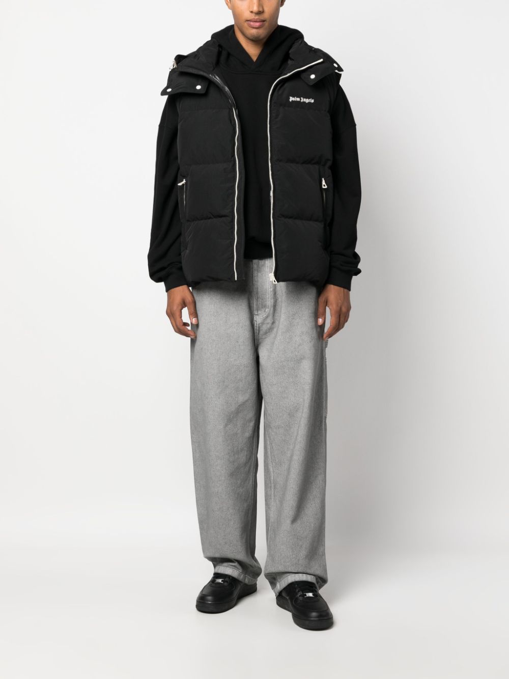 PALM ANGELS Palm Angels Logo-Embroidered Puffer Gilet