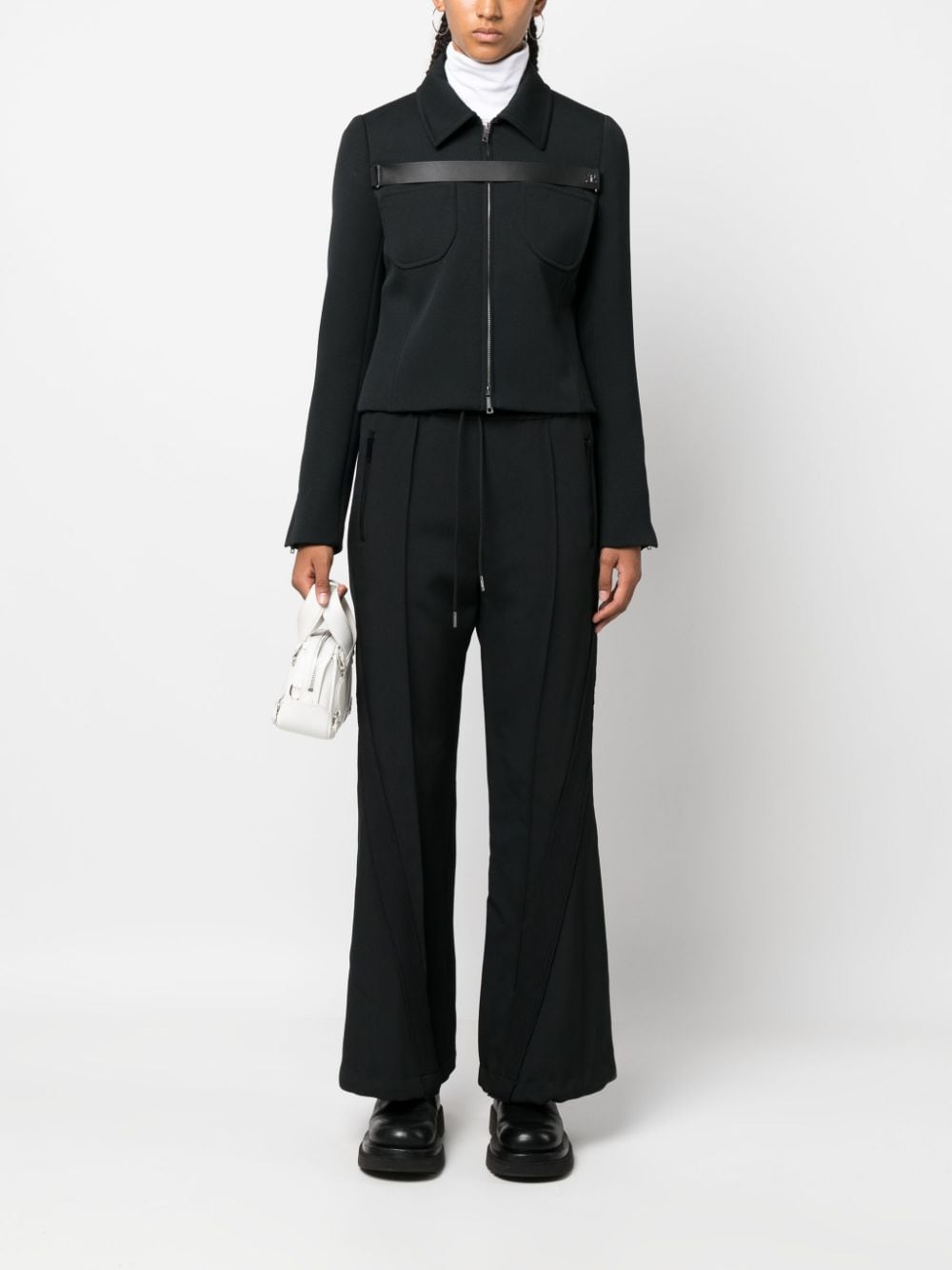 SACAI sacai Stripe-Detail Straight-Leg Trousers