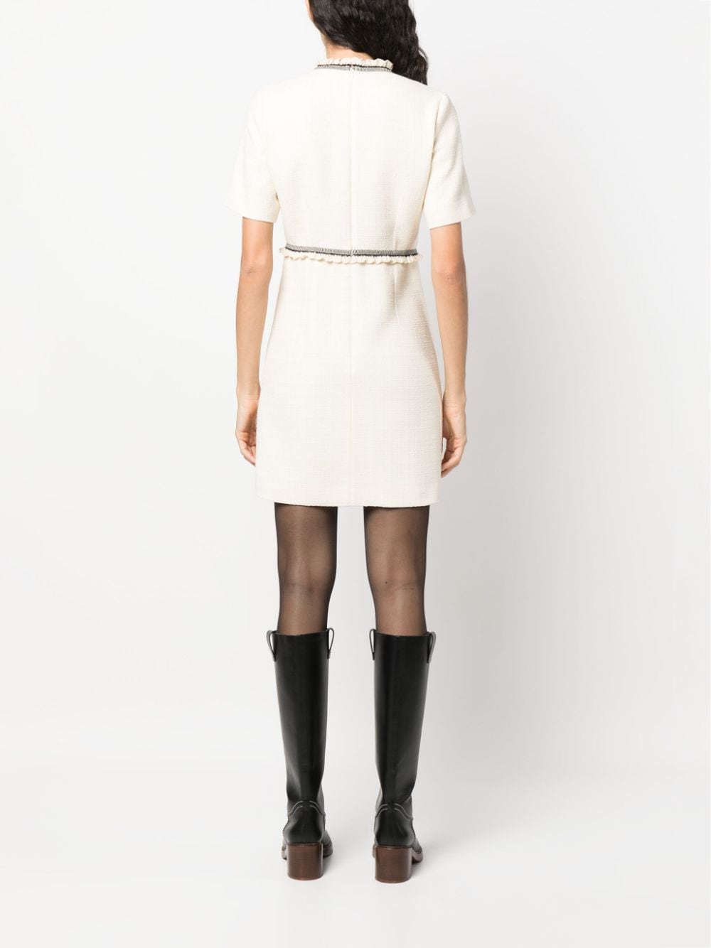 sandro short tweed dress Sandro Tweed and sequin mini dress