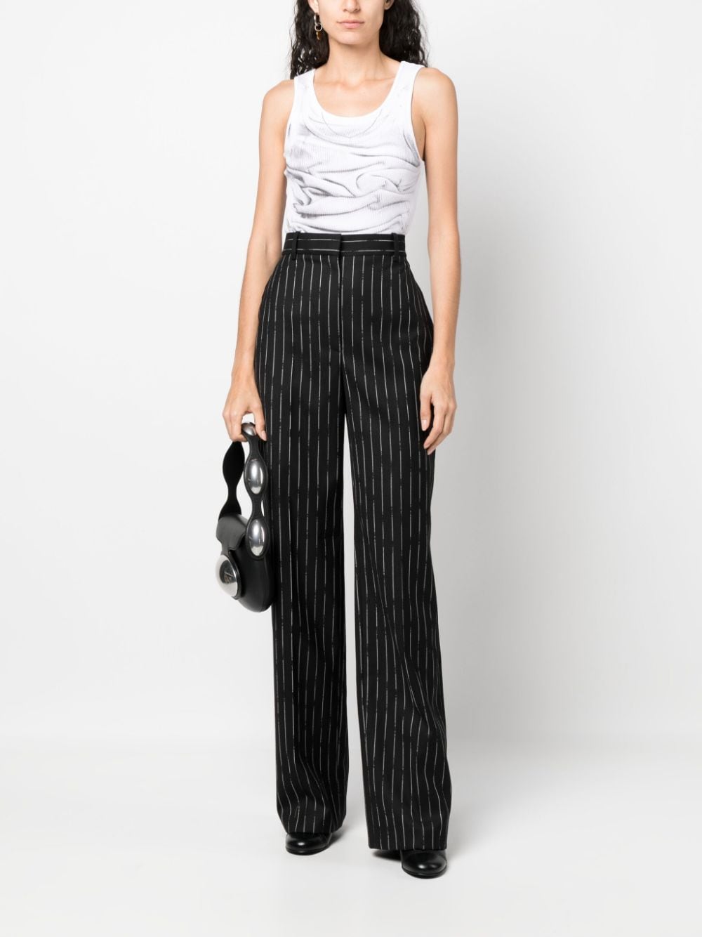 ALEXANDER MCQUEEN Alexander McQueen High-Waisted Striped Trousers