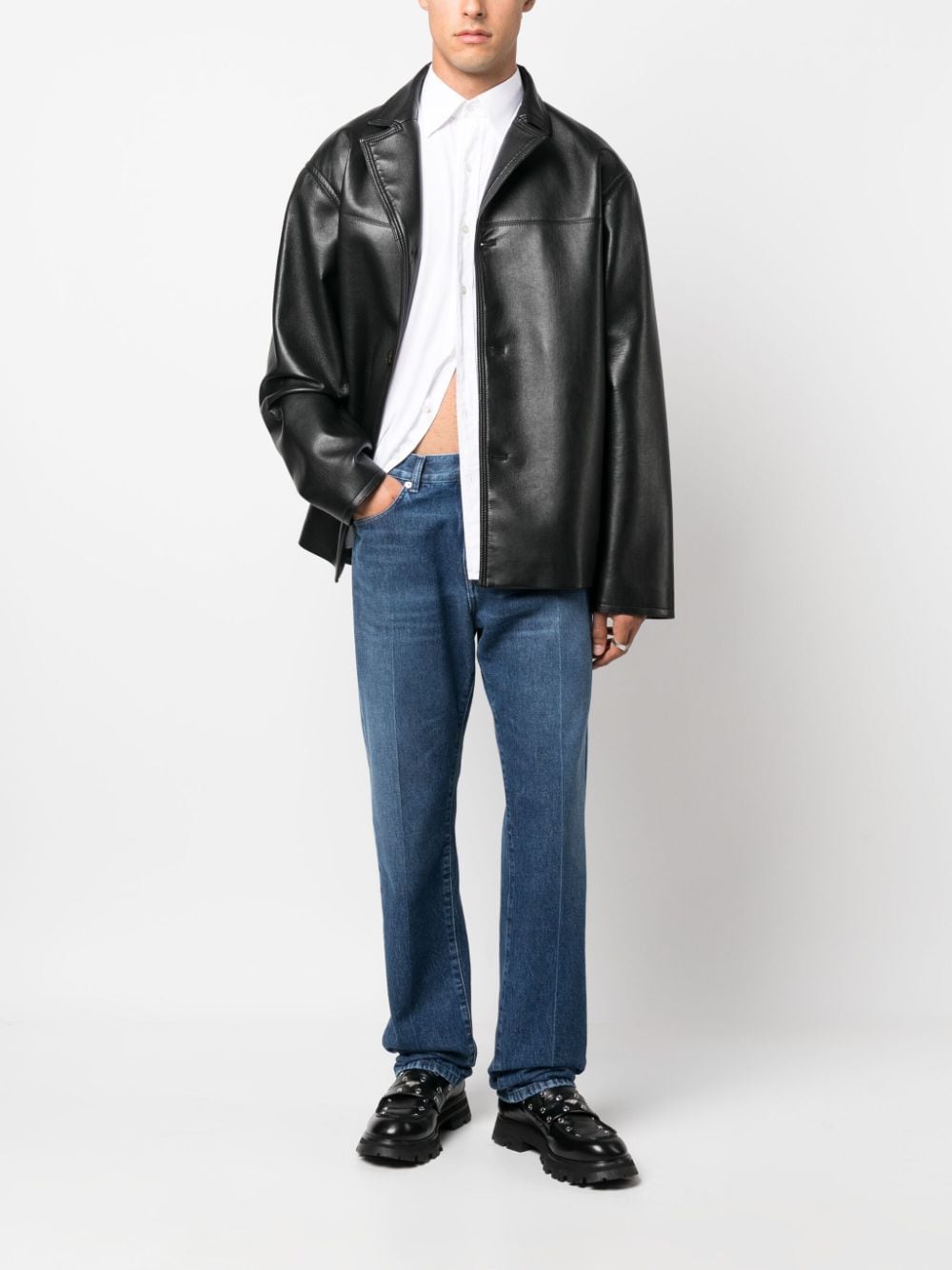 VERSACE Versace Straight-Leg Mid-Rise Jeans