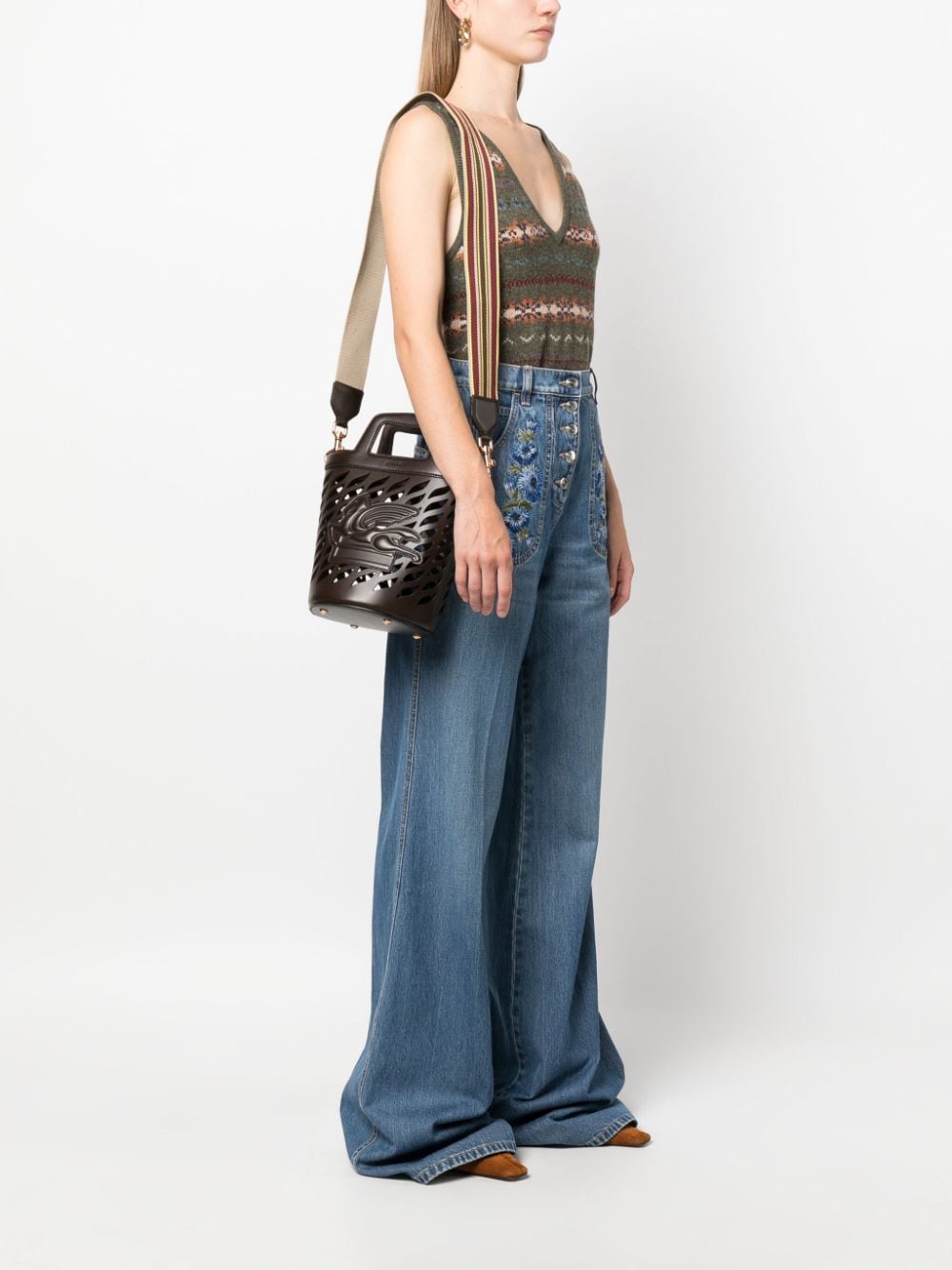 ETRO ETRO Coffa Leather Bucket Bag