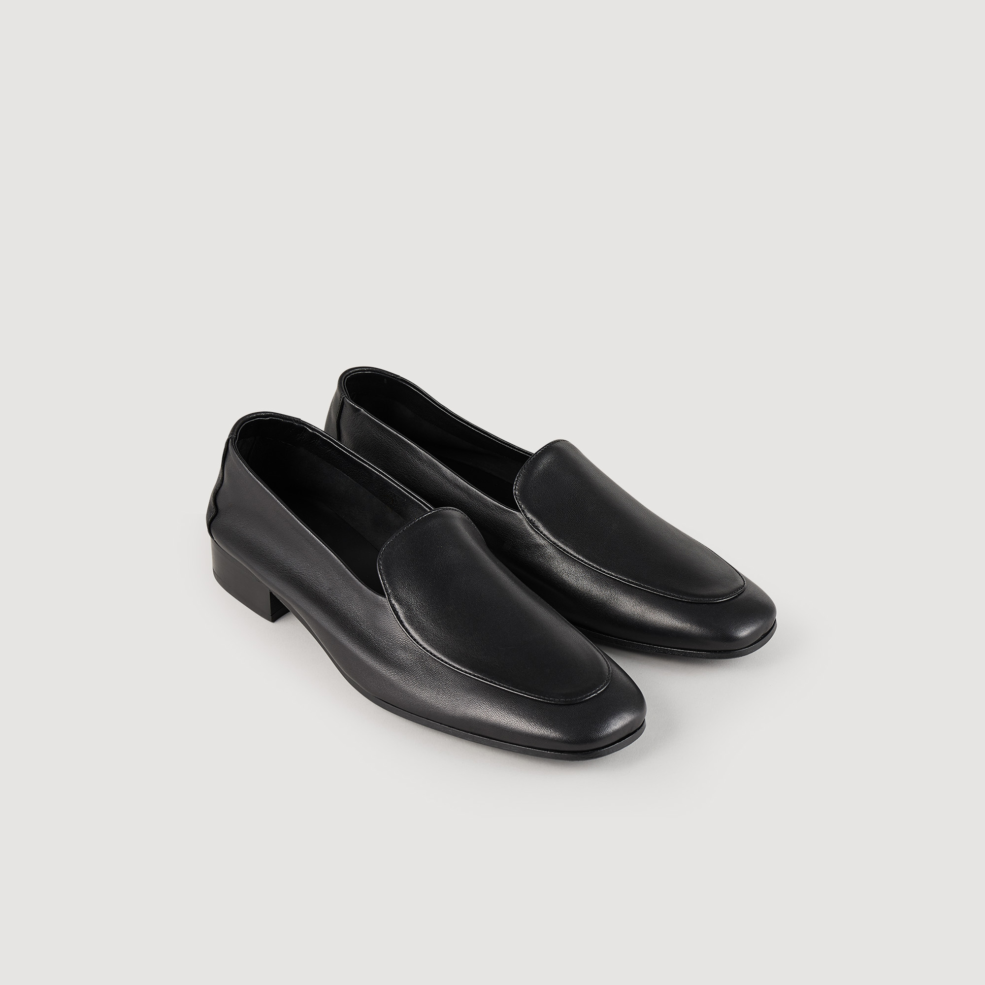 Sandro Leather Loafers In Black - 70% Off | Editorialist display picture 1