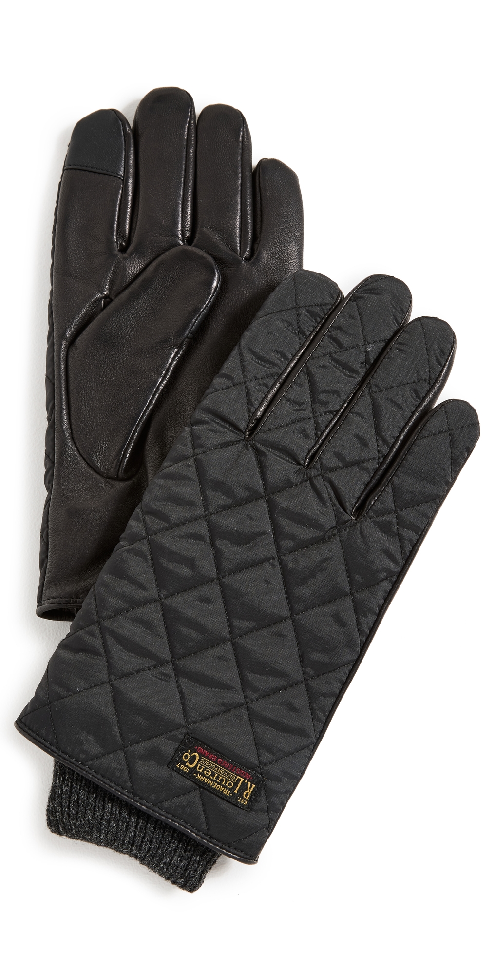 Ralph Lauren Touch Quilted Field Gloves Black 30% Off