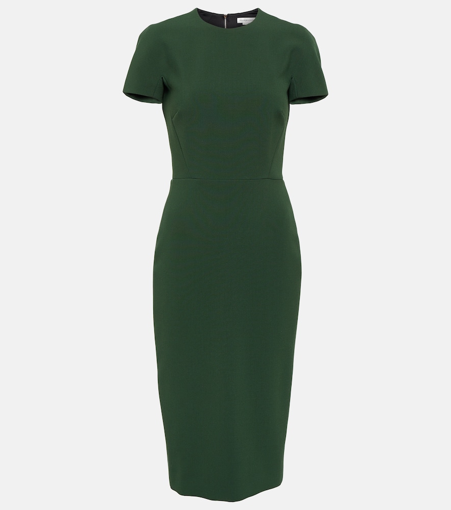 Victoria Beckham Jersey Midi Dress In Green - 30% Off | Editorialist