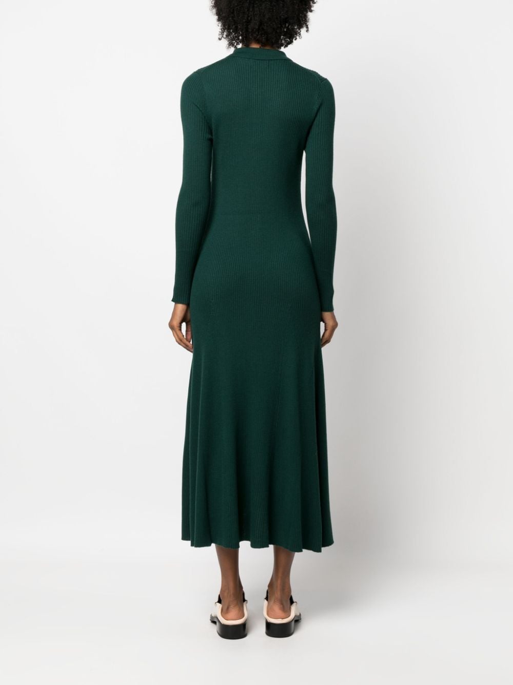 polo ralph lauren pleated wool ribbed knit midi dress Polo Ralph Lauren Pleated wool-blend knit midi dress Polo Ralph Lauren