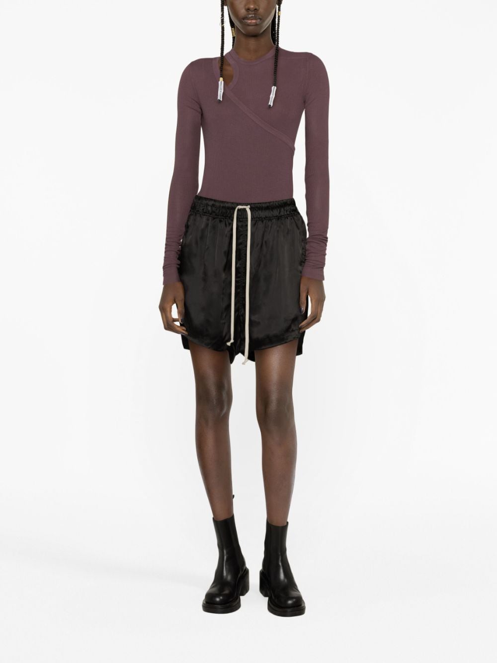 RICK OWENS Rick Owens High-Low Drawstring Shorts