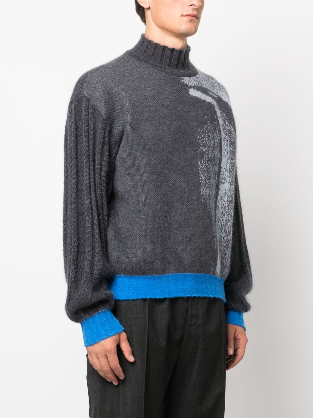 Kiko Kostadinov Mariann Mohair-Blend Jumper In Grey - 53% Off