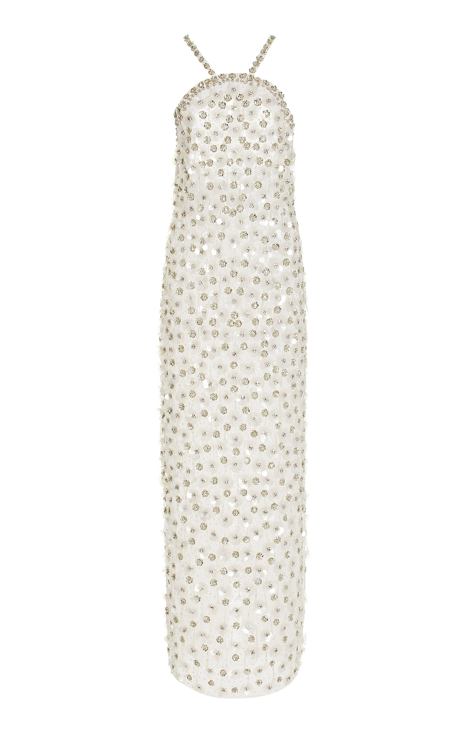 Des_phemmes Exclusive Embellished Silk Maxi Dress In Neutral - 40% Off |  Editorialist