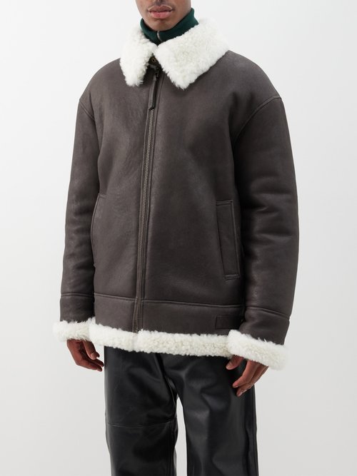 Loewe Shearling Aviator Jacket 46 Eu/It In Brown - 50% Off