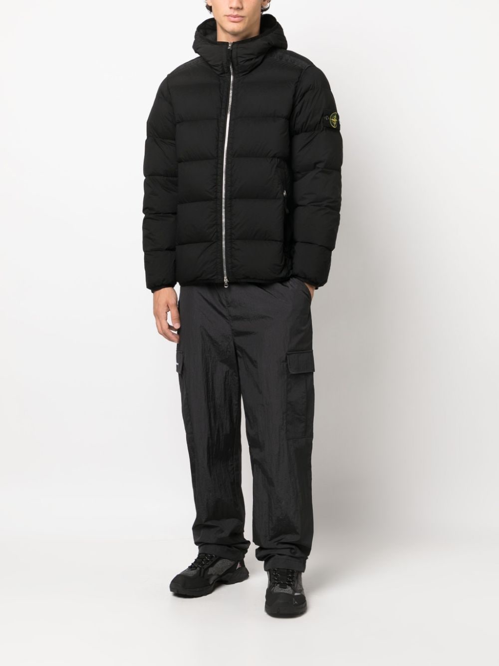 Parka Seamless Tunnel Black Stone Island Puffer Jacket Stone