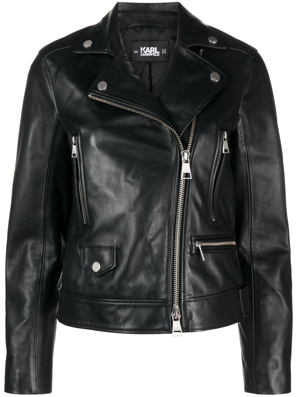 leather jacket blouson karl lagerfeld
