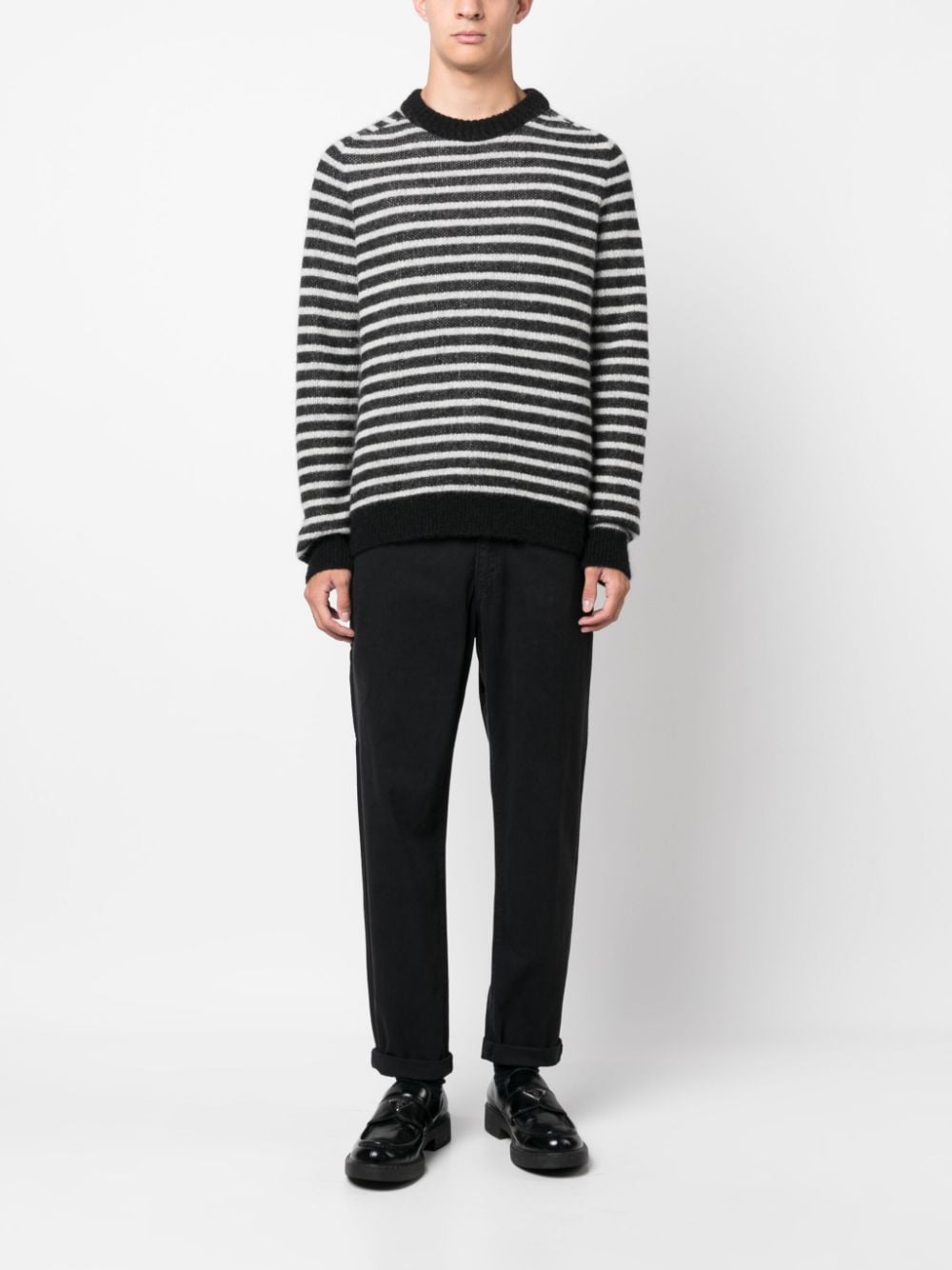 MOSCHINO Logo-Embroidered Straight-Leg Trousers