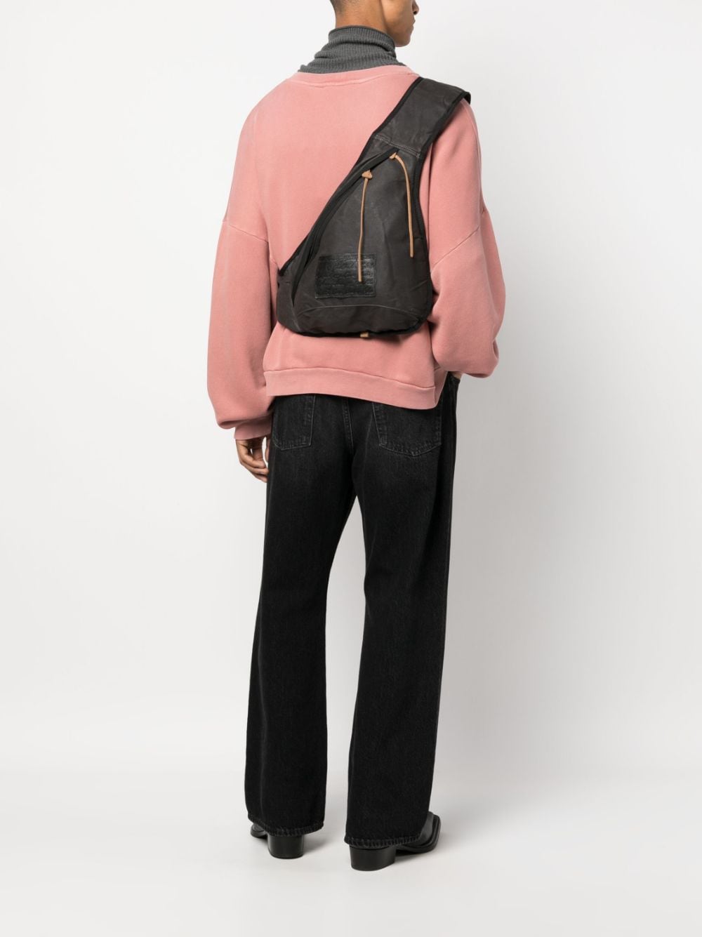 Acne Studios Logo-Patch Sling Bag In Grey - 45% Off | Editorialist