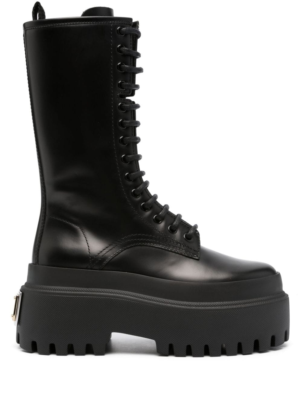 Buy Dolce & Gabbana Chain-link Combat Boots - Black At 34% Off