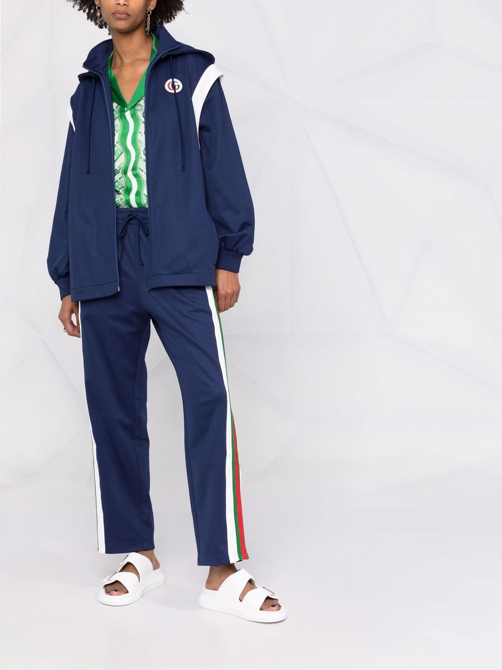 GUCCI Gucci Web-Stripe Detachable-Sleeve Hooded Jacket