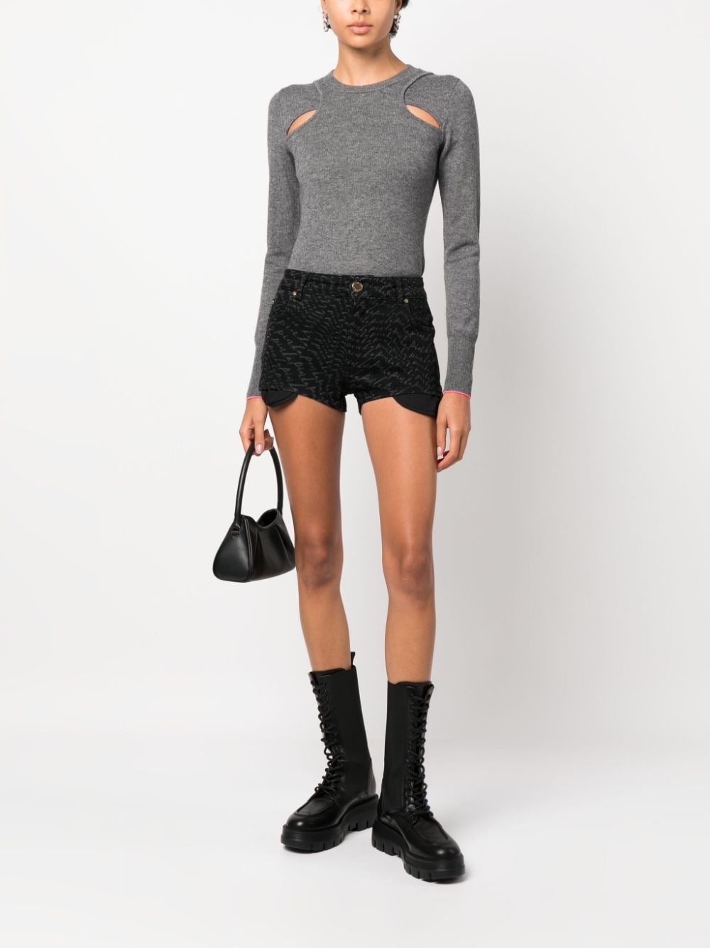 PINKO PINKO Logo-Print Denim Shorts