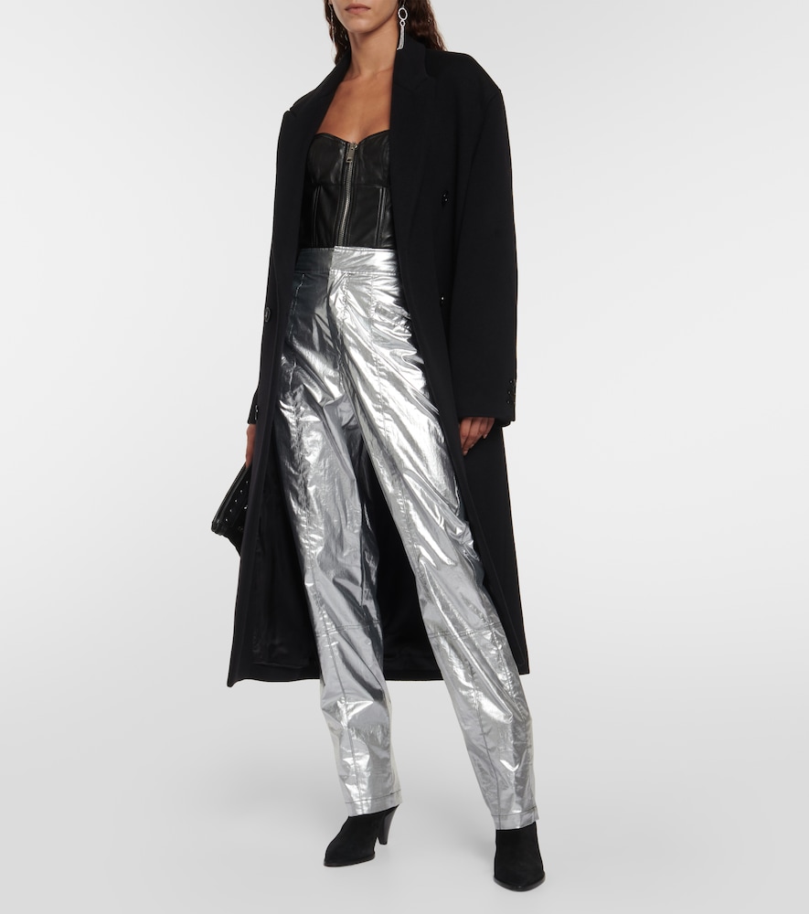 ISABEL MARANT ÉTOILE Isabel Marant Anea Coated High-Rise Pants