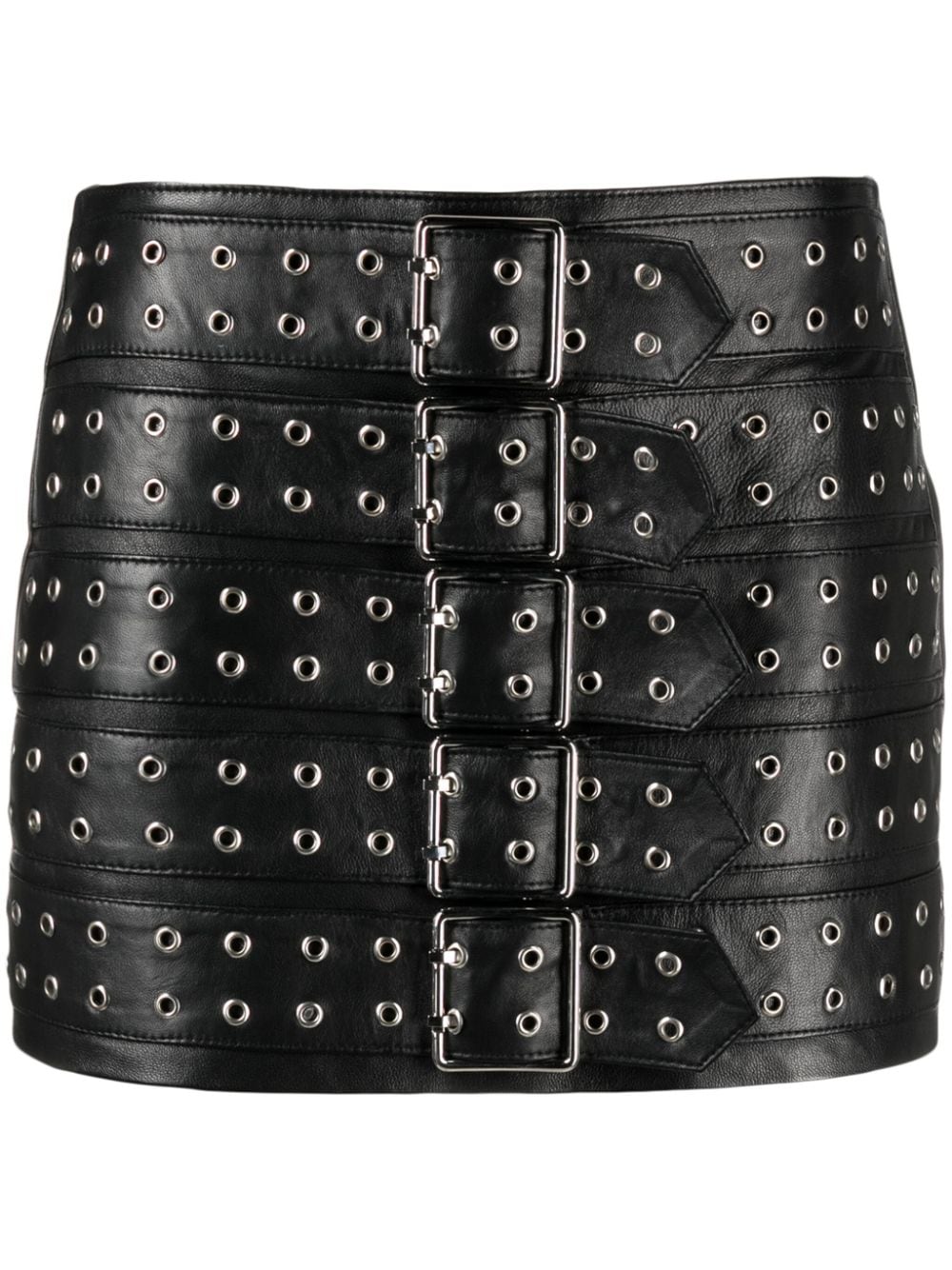 MANOKHI Manokhi Belted Leather Miniskirt