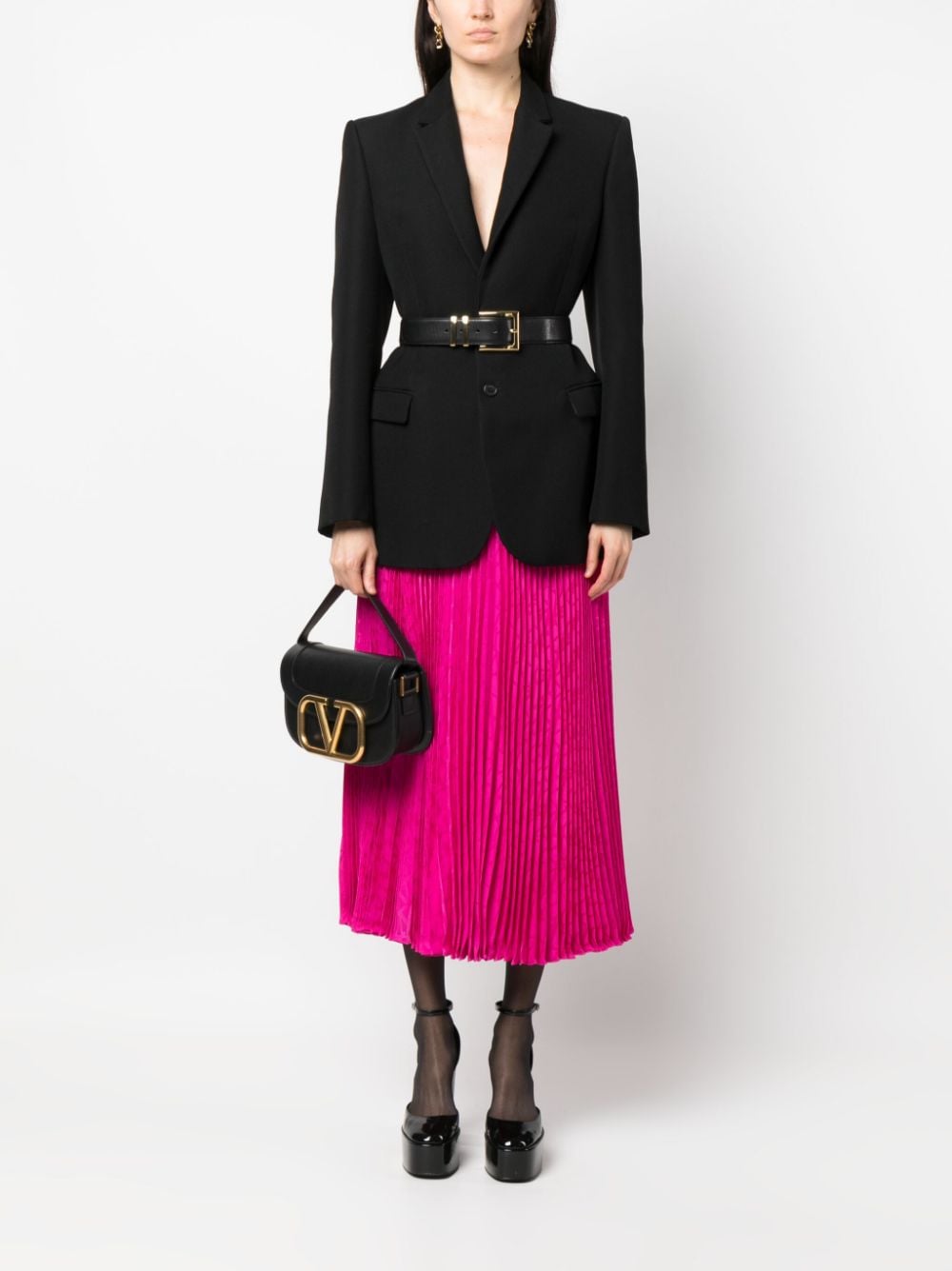 VALENTINO Valentino Garavani Pleated Midi Skirt