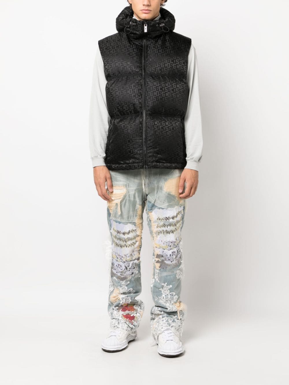 GCDS GCDS Logo-Monogrammed Padded Gilet