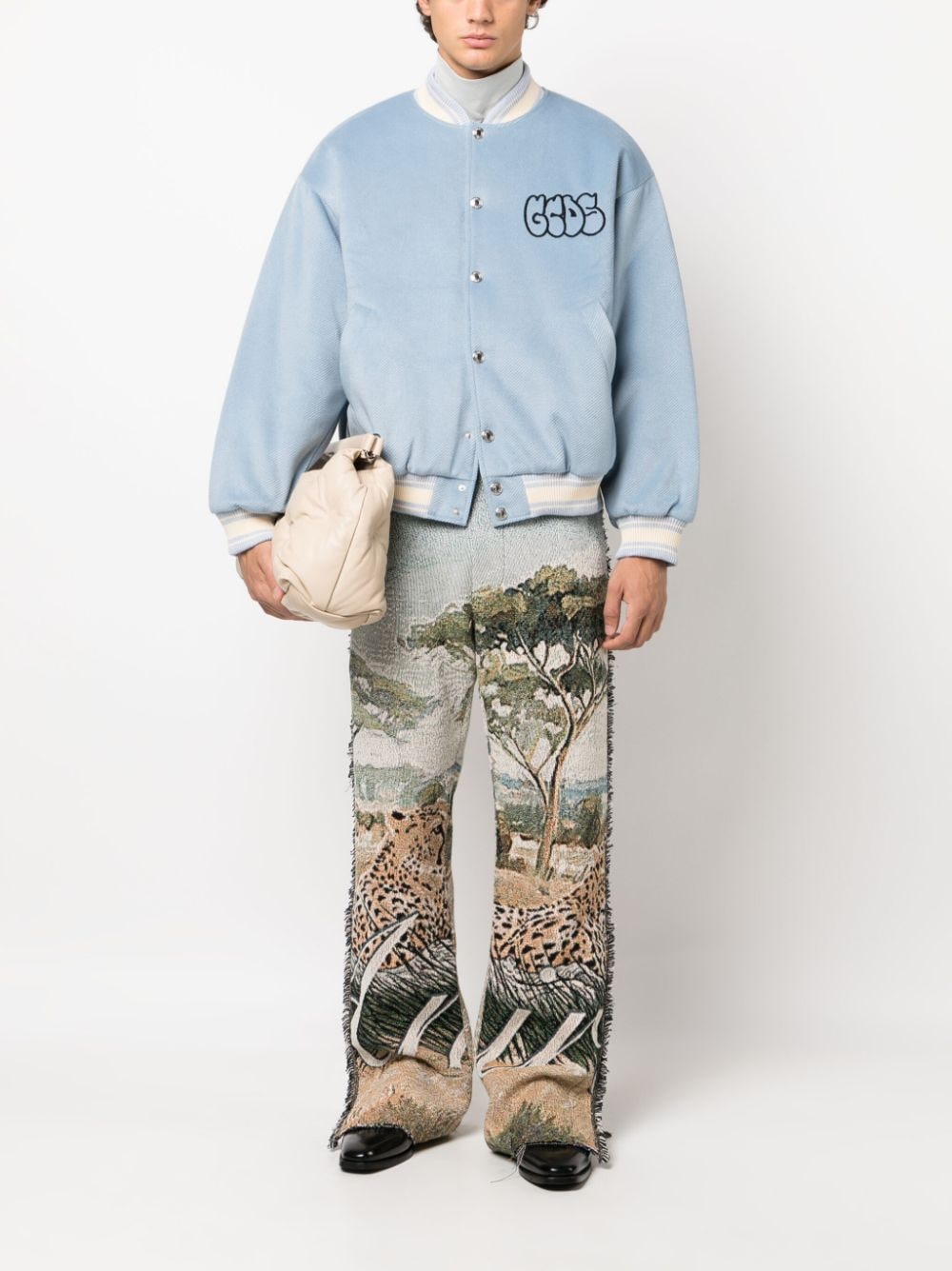 GCDS GCDS Graffiti Logo Varsity Bomber Jacket