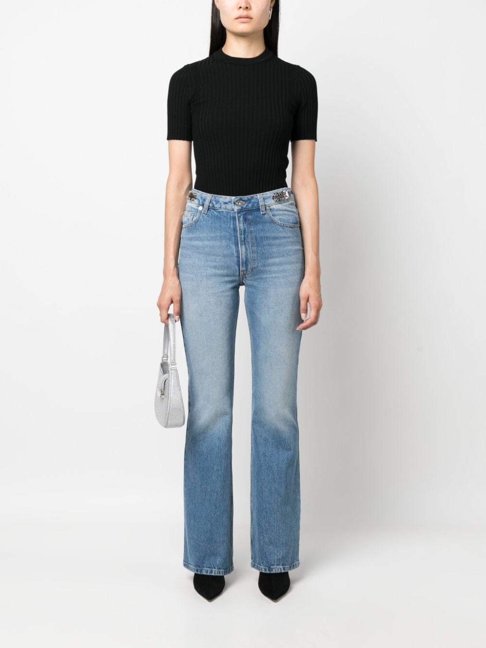PACO RABANNE Rabanne Flared Jeans with Coin Detail