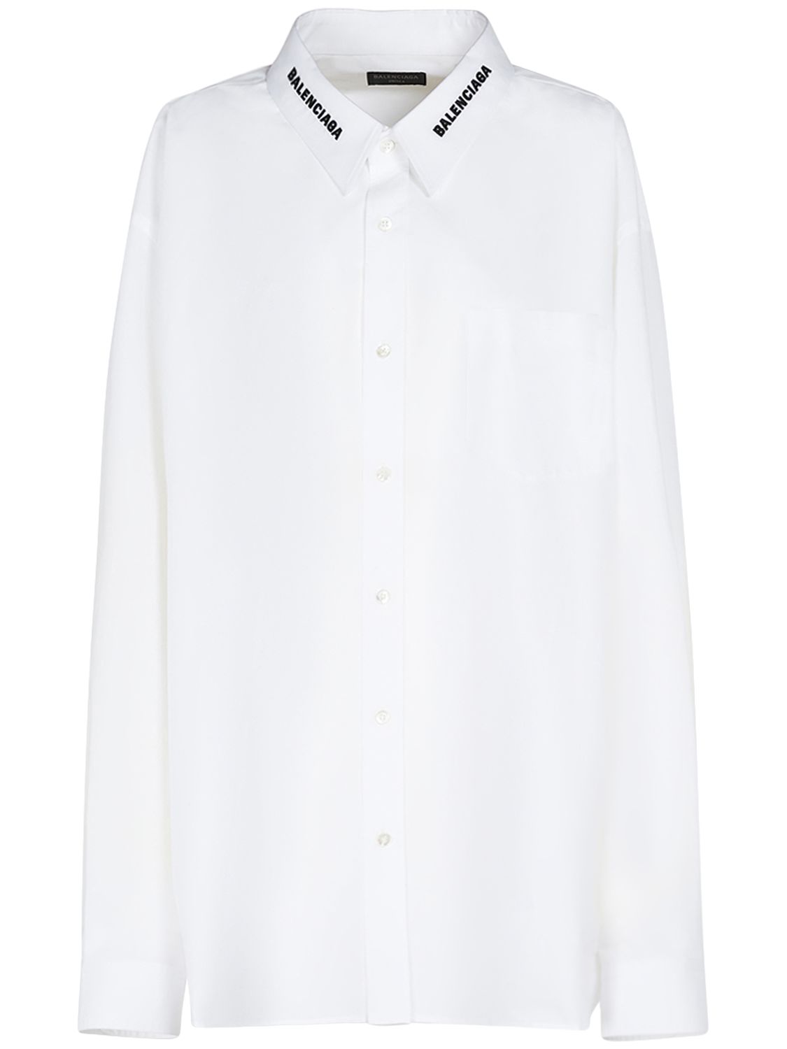Balenciaga Cotton Poplin Shirt In White 40% Off Editorialist
