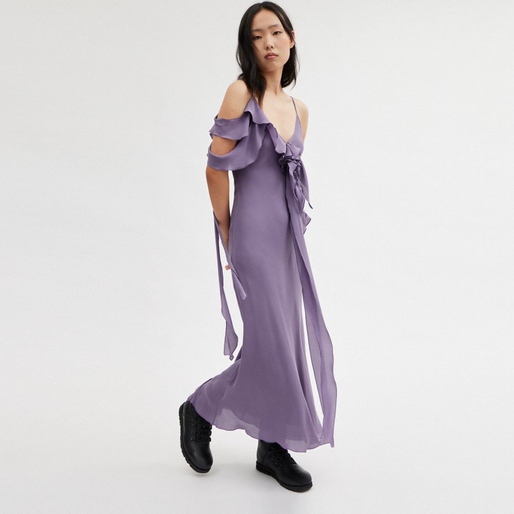 coach dress Brain Dead x Short Sleeve Denim Mini casual look Coach Fall 2026 Ready-to-Wear Runway,